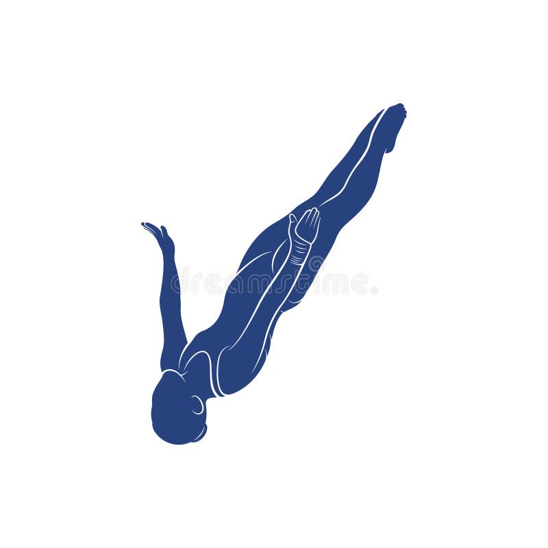 Synchronized Diving Vector Illustration Design. Springboard Platform ...