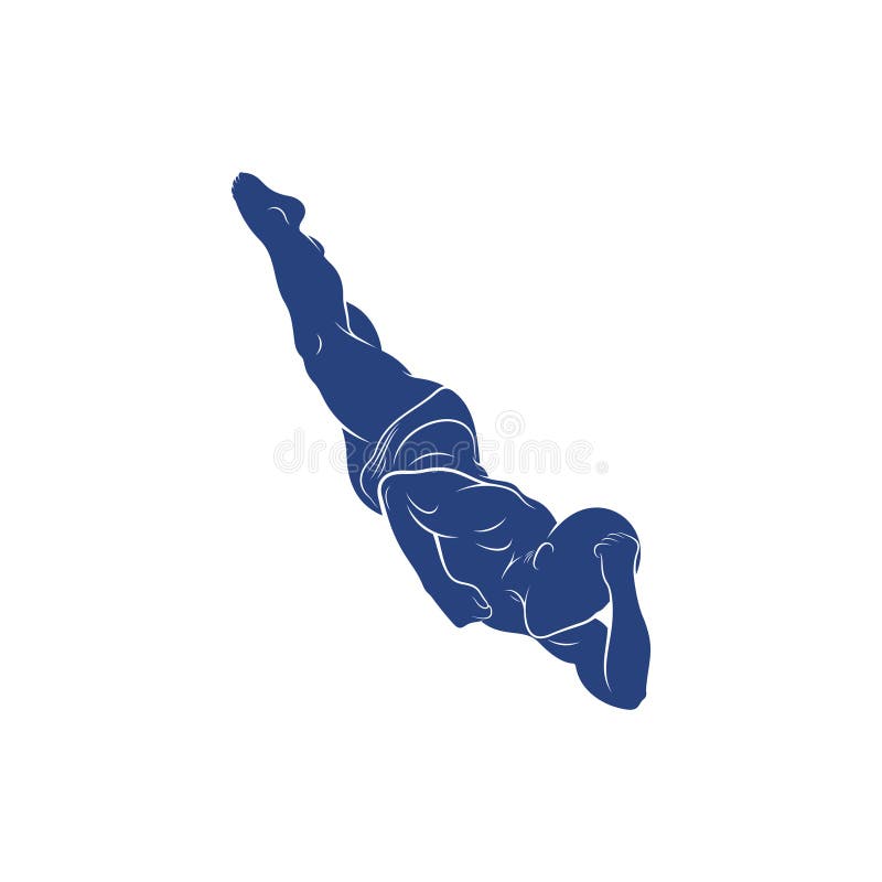 Synchronized Diving Vector Illustration Design. Springboard Platform ...