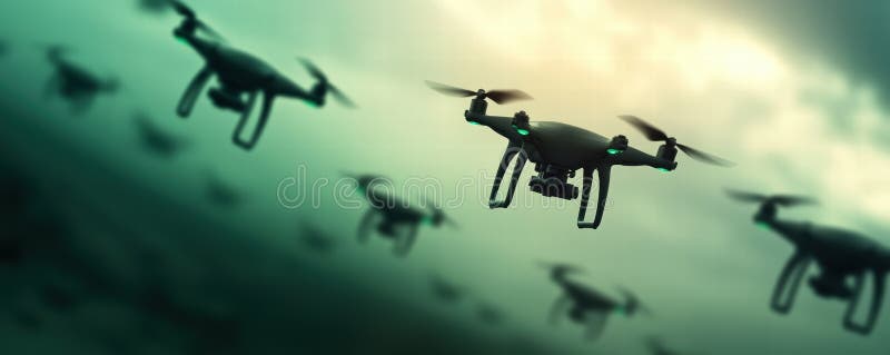 Synchronized Flying Drones Swarming in Dynamic Pattern Over Outdoor ...