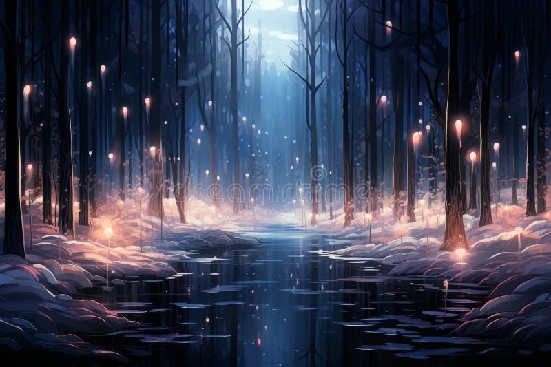 Synchronized Light Shows - Generative AI Stock Illustration ...