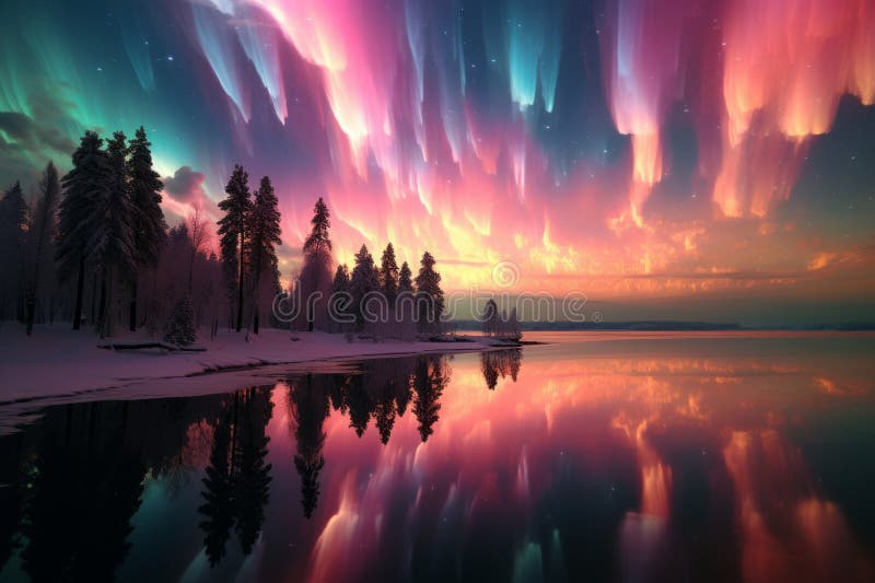 Synchronized Light Shows - Generative AI Stock Illustration ...