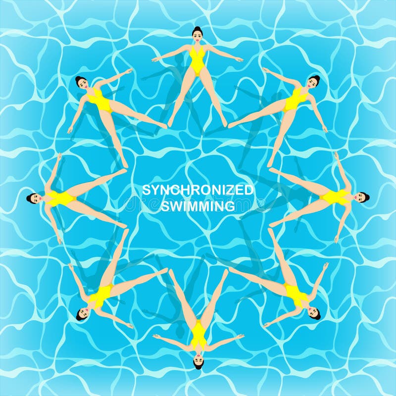 Synchronized swim. Vector stock vector. Illustration of female - 214833026 Synchronized swim. Vector stock vector. Illustration of female - 214833026