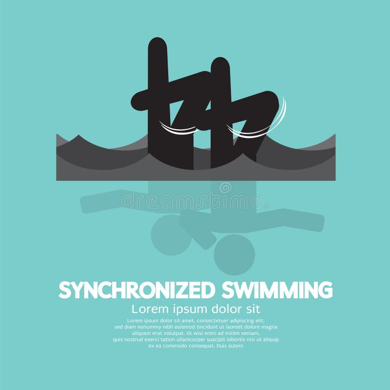 Synchronized Swimming Graphic Symbol Stock Vector - Illustration of ...
