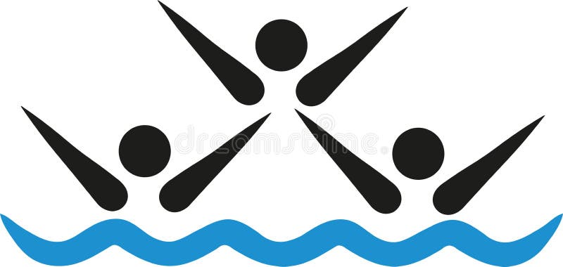 Synchronized Swimming Team Icon Stock Vector - Illustration of ...