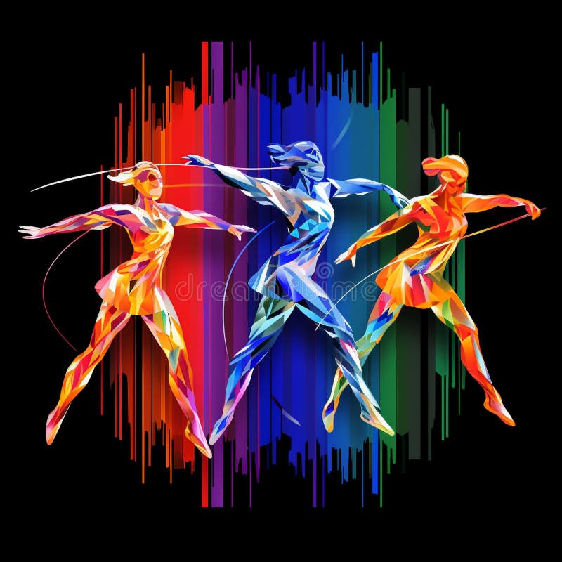 Synchronized Symphony of Athletes Stock Image - Image of synchronized ...