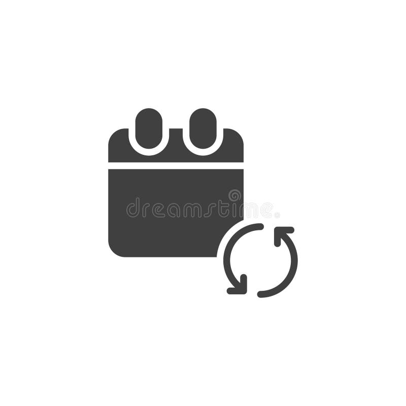 Synchronizing Calendar Vector Icon Stock Vector - Illustration of ...