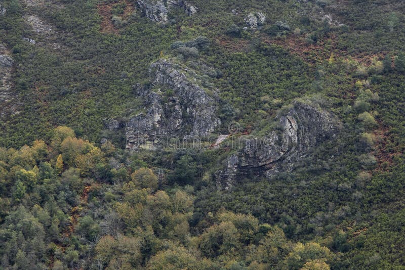 Synclinal Fold in the Mountains of Serra Do Courel Stock Image - Image ...
