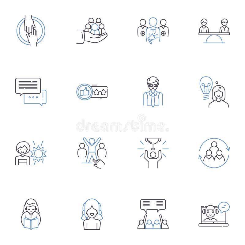 Syndicate Briefing Line Icons Collection. Strategy, Intelligence ...
