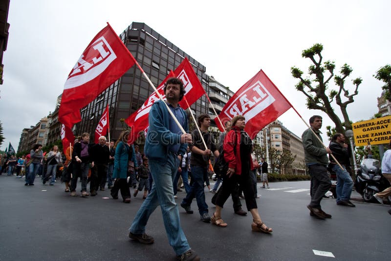 Syndicate Union Basque Manifestation Editorial Stock Image - Image of ...