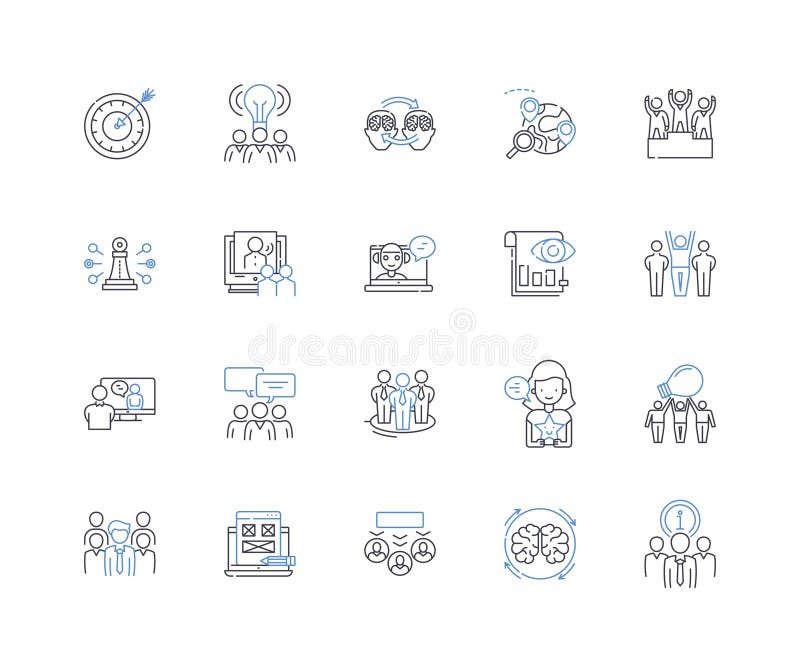 Synergetic Teamwork Line Icons Collection. Ollaboration, Unity ... Synergetic Teamwork Line Icons Collection. Ollaboration, Unity ...