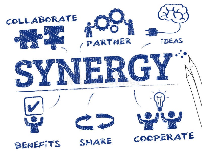 Synergie illustration stock. Illustration du cartel, centre - 52751420
