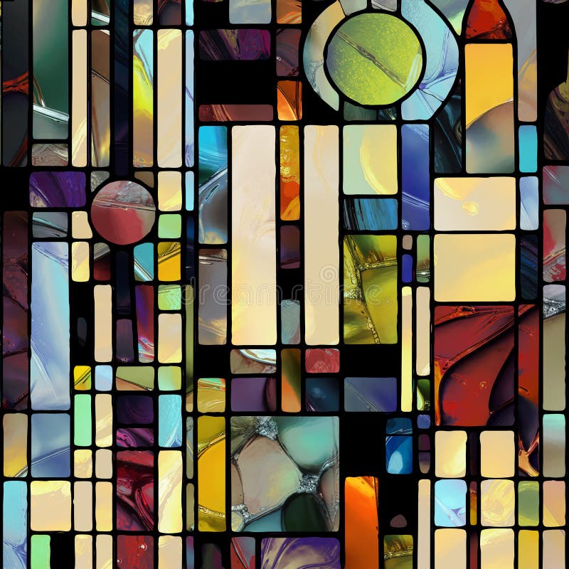 Synergies of Colorful Glass Stock Illustration - Illustration of ...