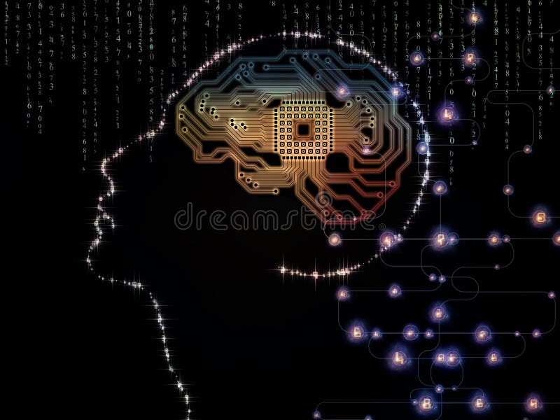 Synergies of Machine Consciousness Stock Illustration - Illustration of ...