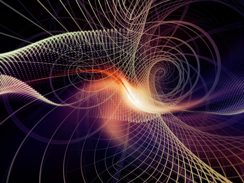 Synergies of Virtual World stock illustration. Illustration of geometry ...