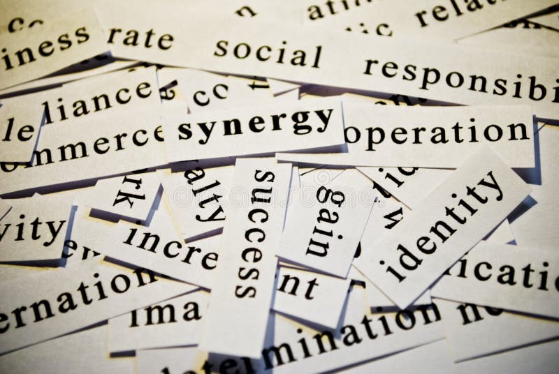 Synergy road sign stock image. Image of effort, collaboration - 4373501