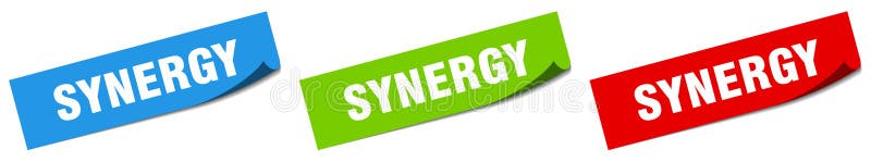 Synergy Banner. Synergy Speech Bubble Label Set. Stock Vector ...