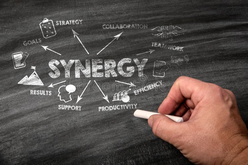 Partnership Concept Black Scratched Textured Chalkboard Background ...