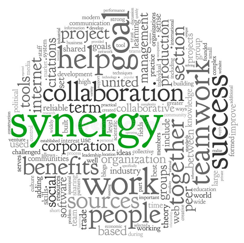 Collaboration Concept in Word Tag Cloud Stock Illustration ...