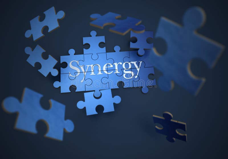 Synergy Energy Shows Work Together And Collaboration Stock Illustration ...