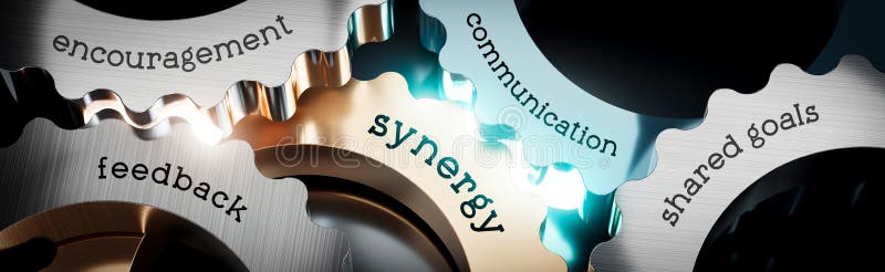 Synergy Gears - Teamwork in Action Stock Illustration - Illustration of ...