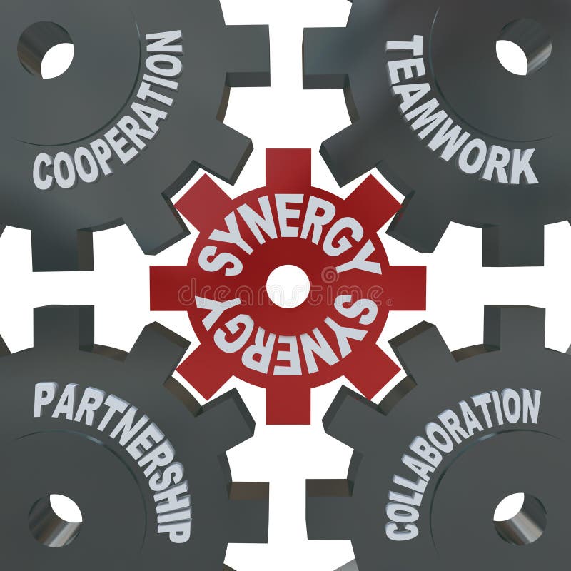 Synergy Gears - Teamwork in Action Stock Illustration - Illustration of ...