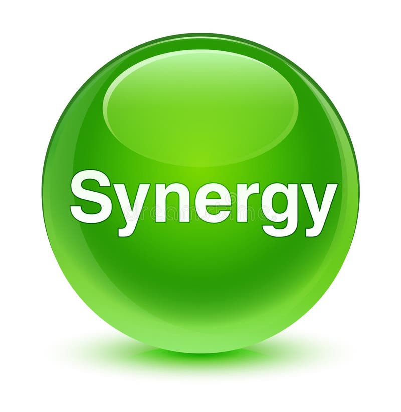 Synergy Glassy Green Round Button Stock Illustration - Illustration of ...