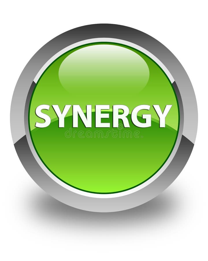 Synergy Green Square Button Stock Illustration - Illustration of ...