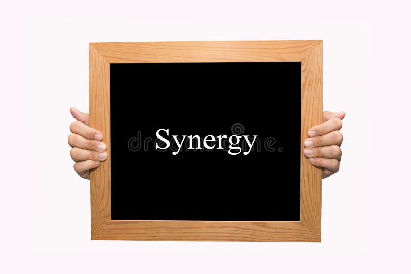 Synergy road sign stock image. Image of effort, collaboration - 4373501