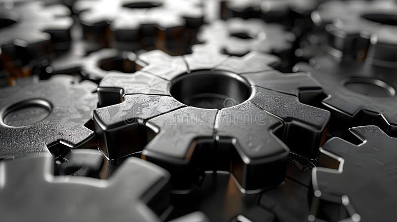 Synergy in Motion: Interconnected Gears. Concept Mechanical Engineering ...