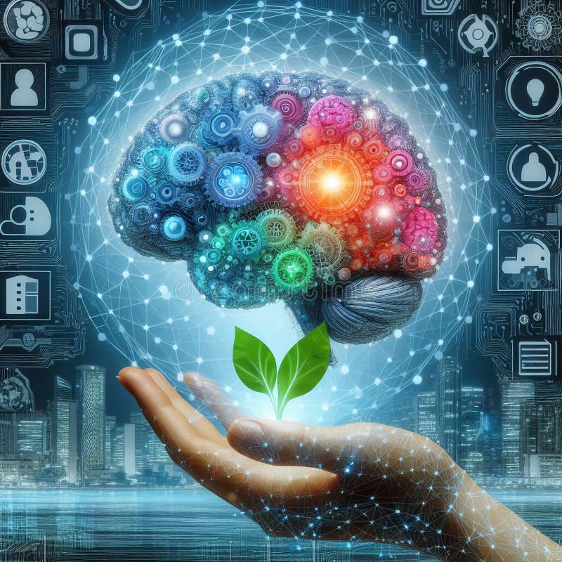 “the Synergy of Nature and Technology” Stock Illustration ...