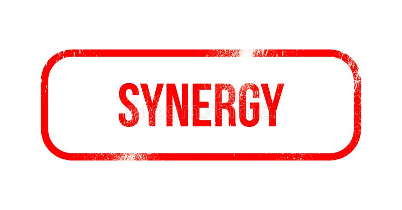 Synergy - Red Grunge Rubber, Stamp Stock Illustration - Illustration of ...