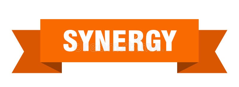 Synergy ribbon. stock vector. Illustration of white - 191262186
