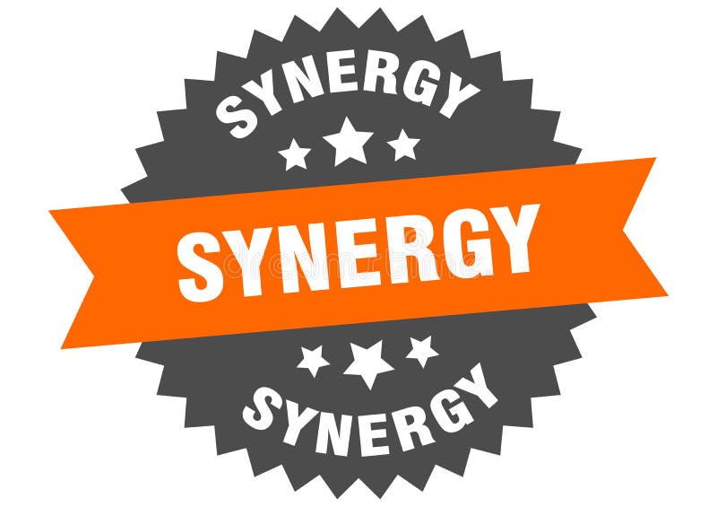 Synergy Sign. Synergy Circular Band Label. Synergy Sticker Stock Vector ...