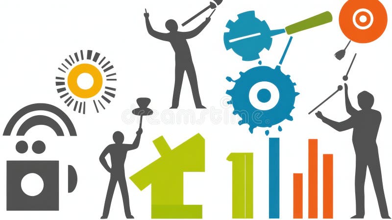 Synergy and Teamwork Success Stock Illustration - Illustration of ...