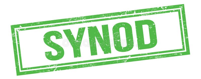 SYNOD Text on Green Grungy Vintage Stamp Stock Illustration ...