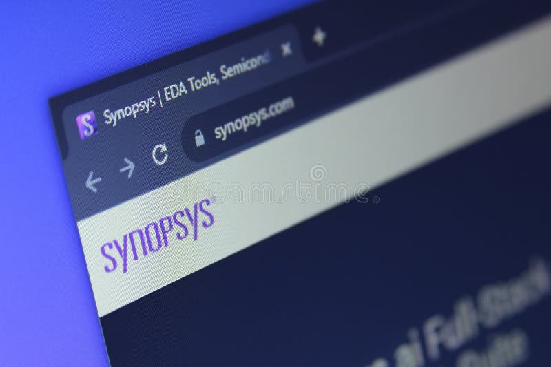 Synopsys Technology Company Editorial Stock Image - Image of website ...