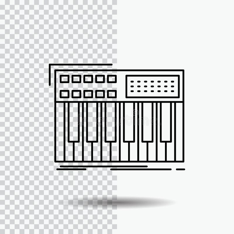 Synth, Keyboard, Midi, Synthesiser, Synthesizer Line Icon on ... Synth, Keyboard, Midi, Synthesiser, Synthesizer Line Icon on ...