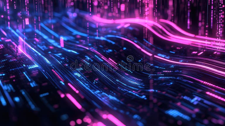 Synth looping digital wave stock illustration. Illustration of synth ...