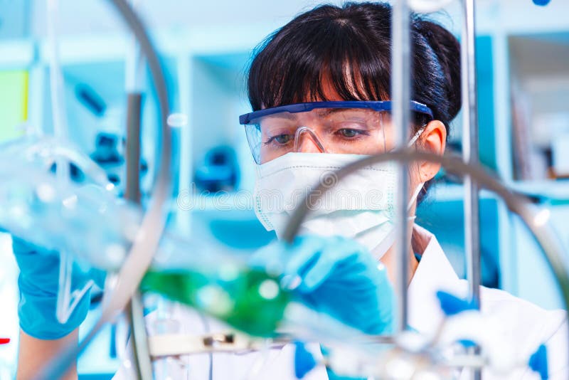 Synthesis of the Artificial Protein Stock Photo - Image of liquid ...