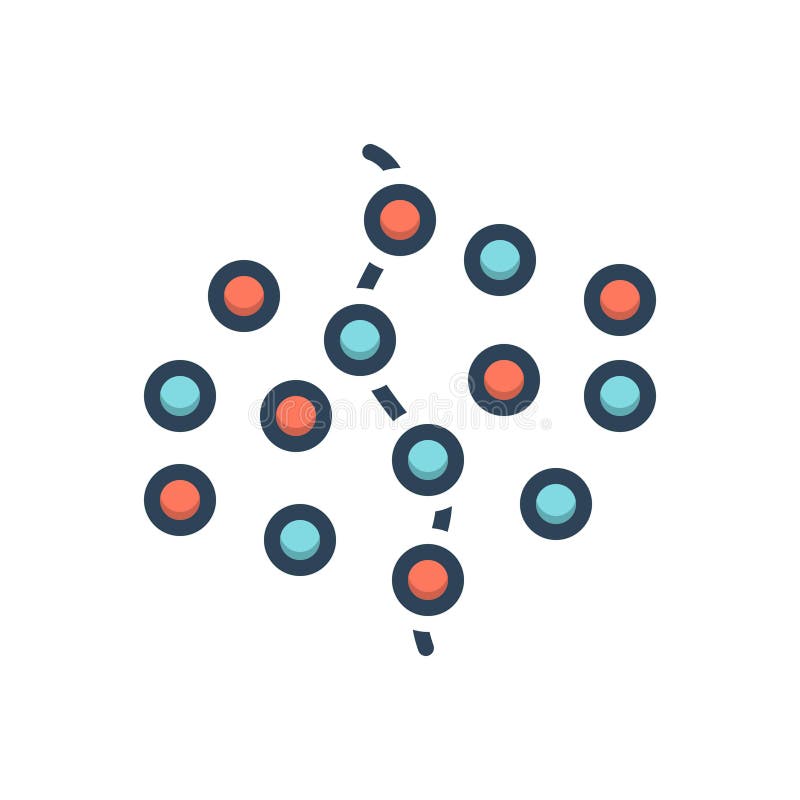 Color Illustration Icon for Synthesis, Protein and Atomic Stock Vector ...