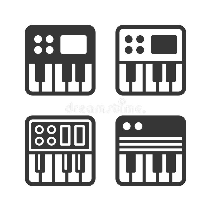 Synthesize Icon Set. Vector Stock Vector - Illustration of logo, design ...