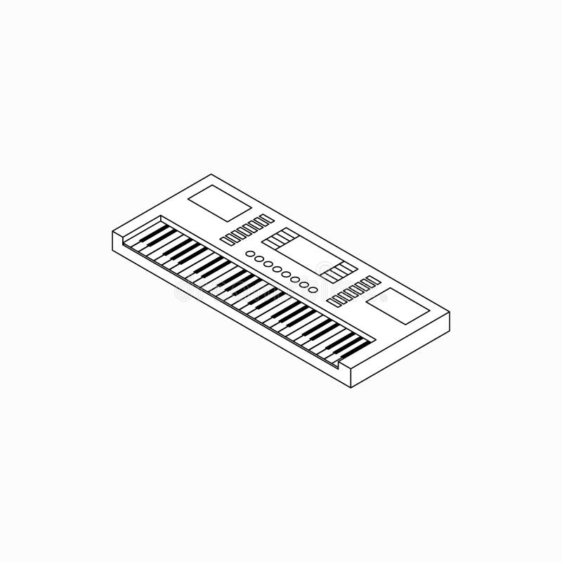 Synthesizer Icon, Isometric 3d Style Stock Illustration - Illustration ...
