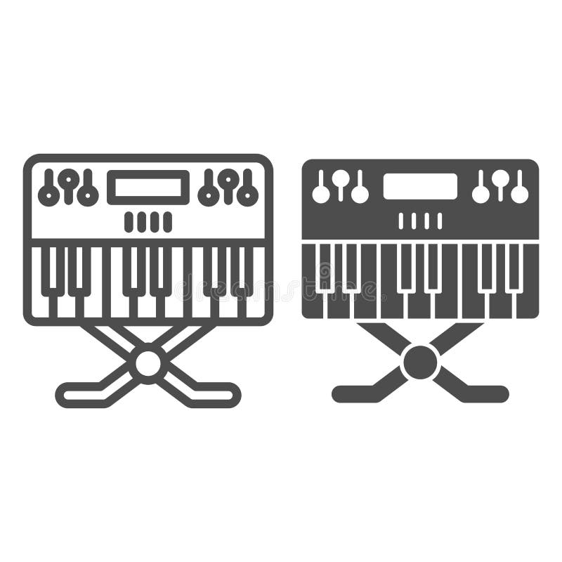 Synthesizer, Synth Line Icon. Stock Vector - Illustration of play ...