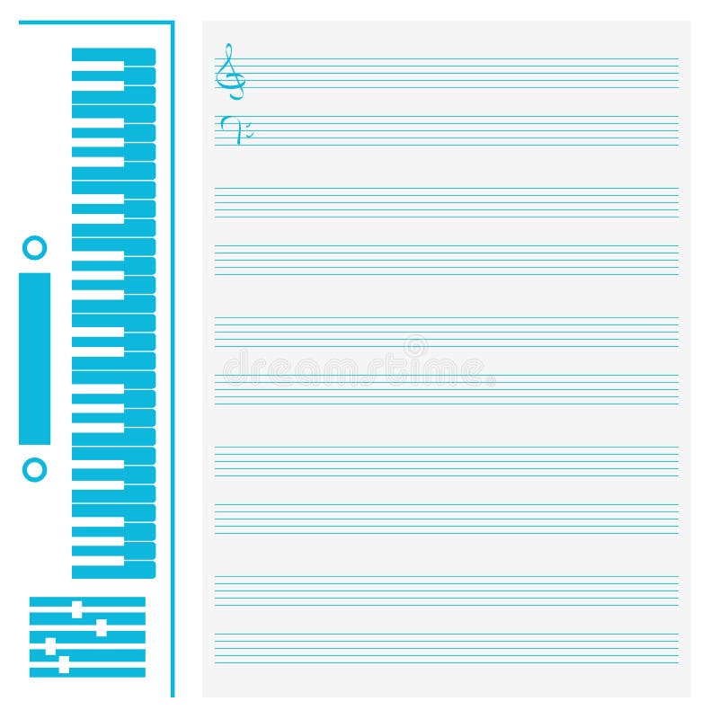 Musical staff theme stock vector. Illustration of creative - 10196454