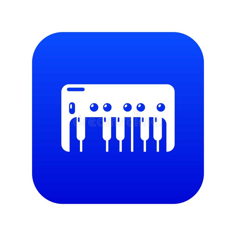 Synthesizer Piano Icon Blue Vector Stock Vector - Illustration of ...