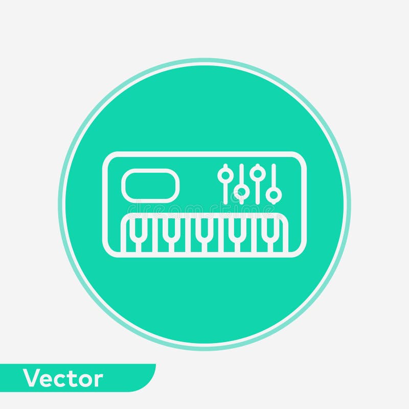 Synthesizer Vector Icon Sign Symbol Stock Vector - Illustration of midi ...