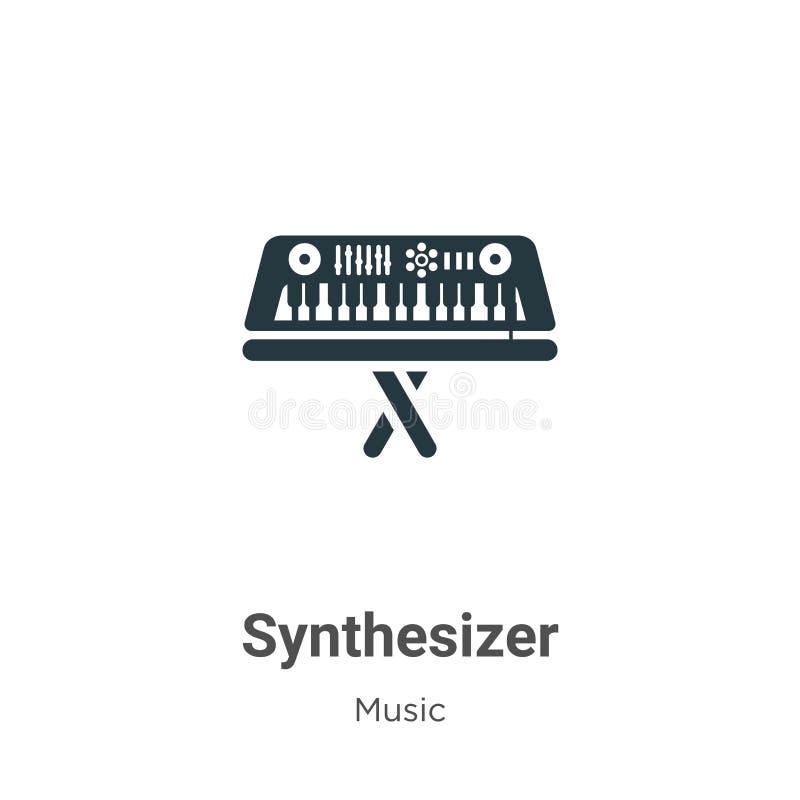 Synthesizer Vector Icon on White Background. Flat Vector Synthesizer ...
