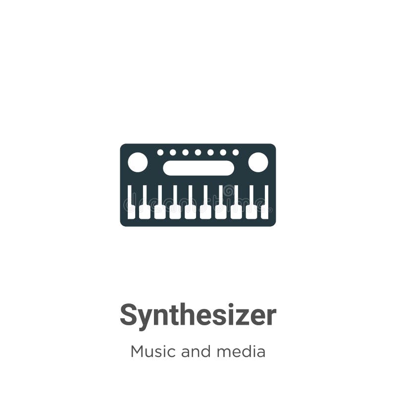 Synthesizer Vector Icon on White Background. Flat Vector Synthesizer ...