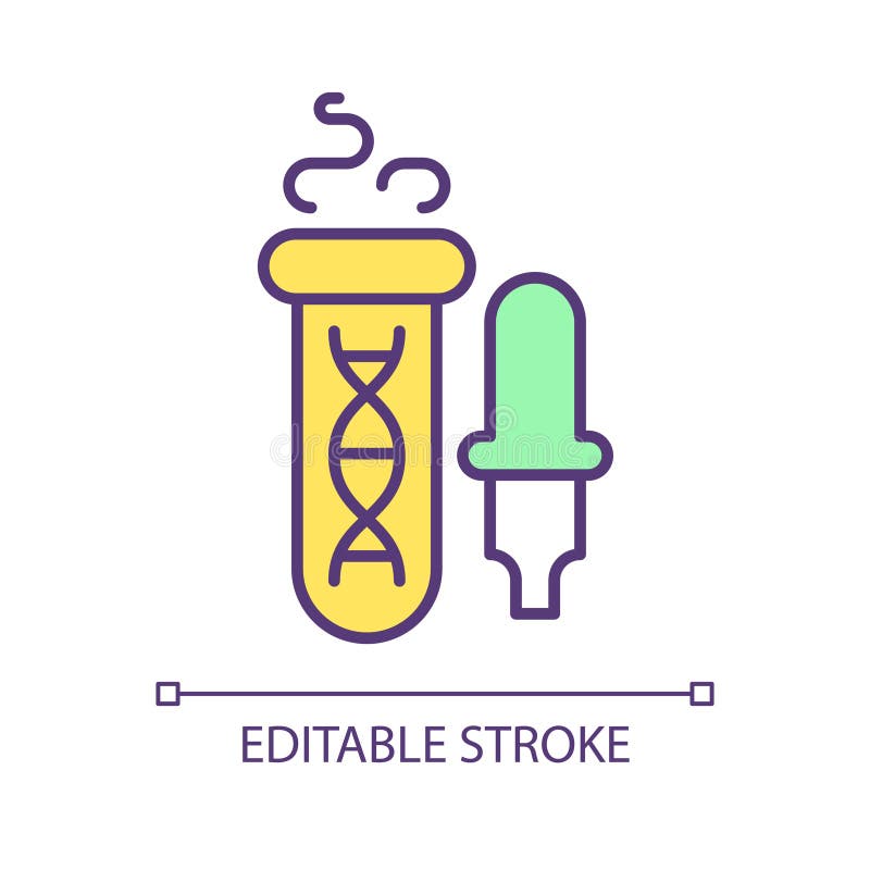 Synthetic Biology RGB Color Icon Stock Vector - Illustration of lineart ...