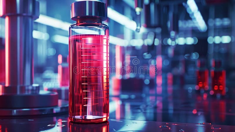 Synthetic Blood is Produced in a High-tech Laboratory with Advanced ...